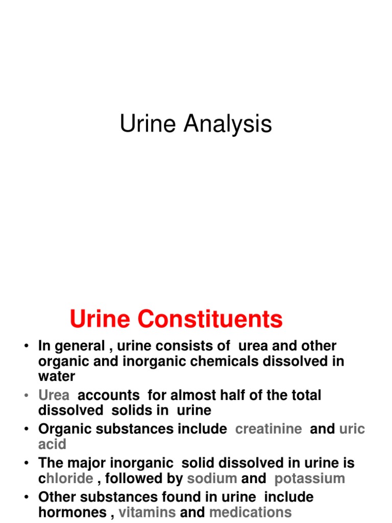 Urine Analysis: Procedures and Findings | PDF | Urine | Urinary System