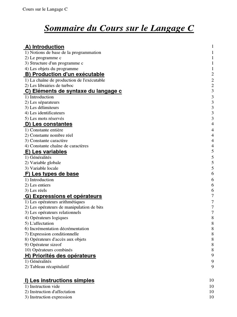 cours-sur-le-langage-c.pdf | C (Langage de programmation) | Pointeur ... cours-sur-le-langage-c.pdf | C (Langage de programmation) | Pointeur ...