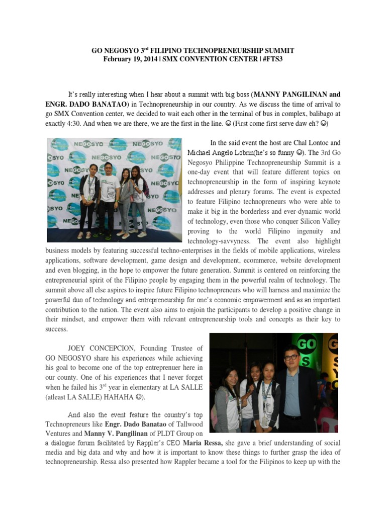 Go Negosyo | PDF | Entrepreneurship | Empowerment