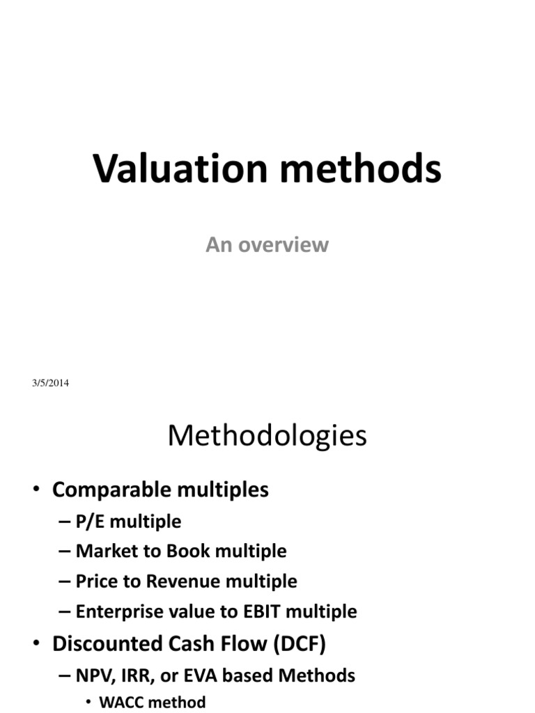 Valuation Methods | PDF | Free Cash Flow | Discounted Cash Flow
