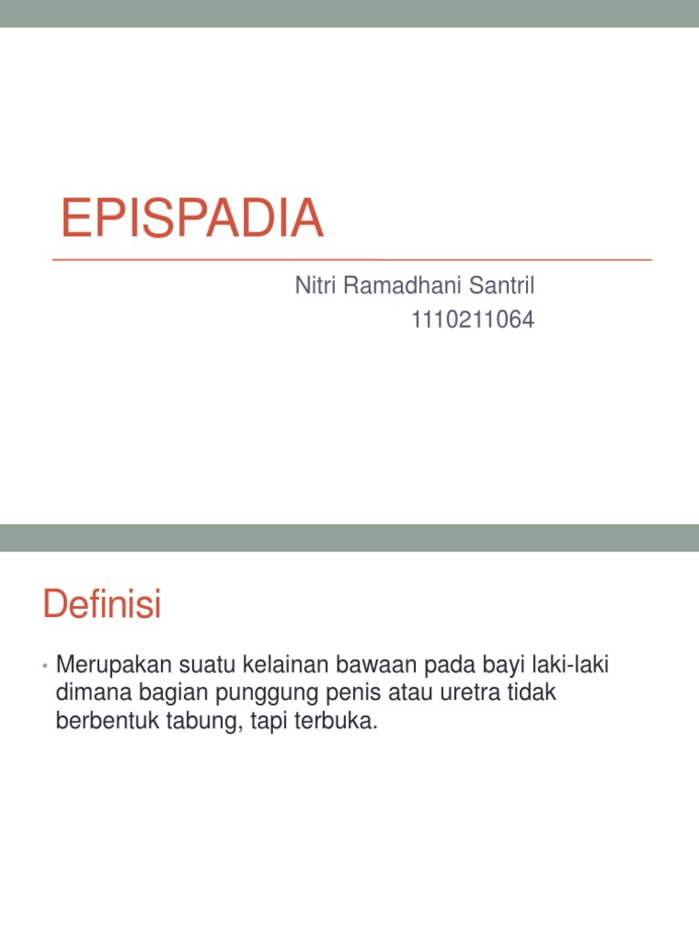 Epispadia | PDF