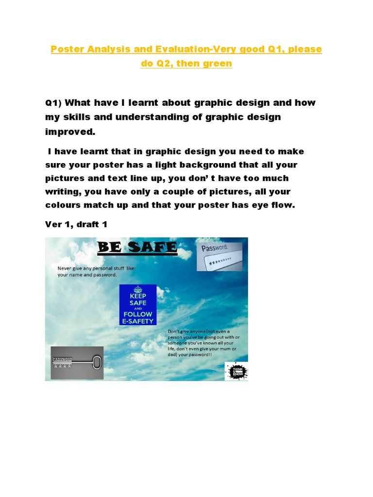 Poster Analysis and Evaluation | PDF