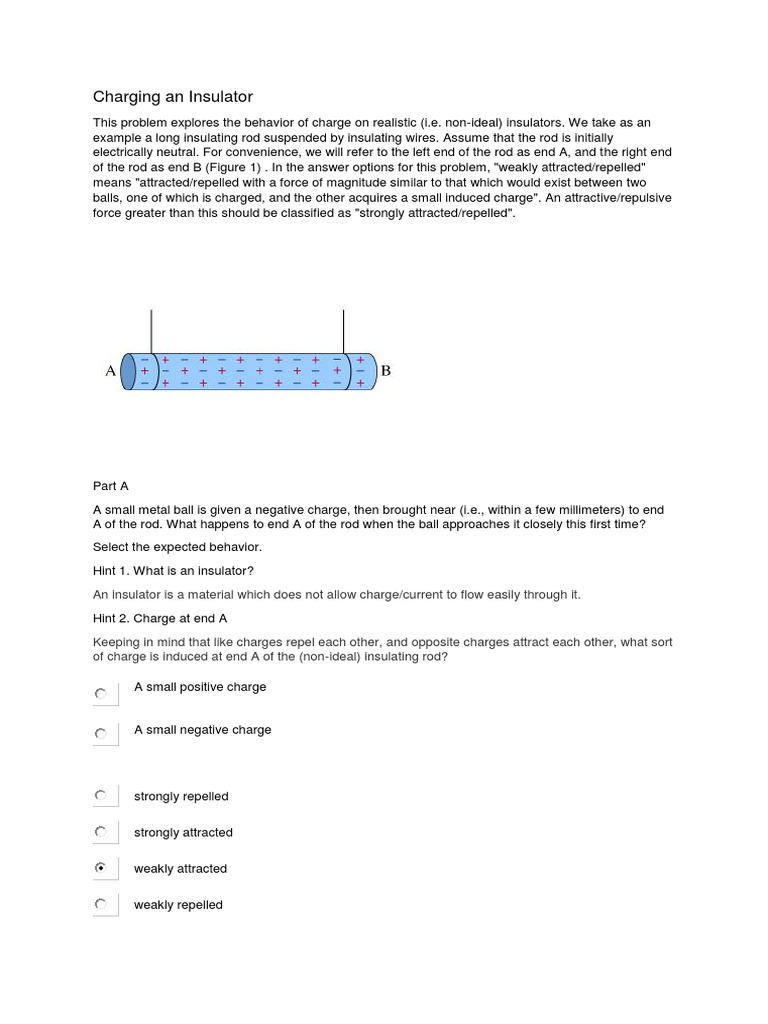 Mastering Physics Wk2-1 | PDF | Electric Charge | Electron