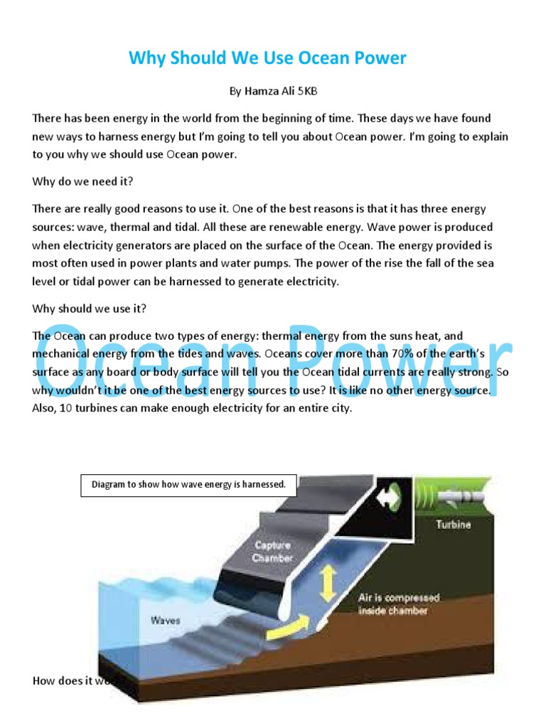 Ocean Power | PDF | Energy Production | Renewable Resources
