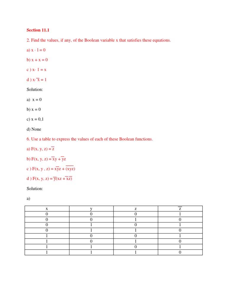 Discrete Math Chapter 6 | PDF | Boolean Algebra | Teaching Mathematics