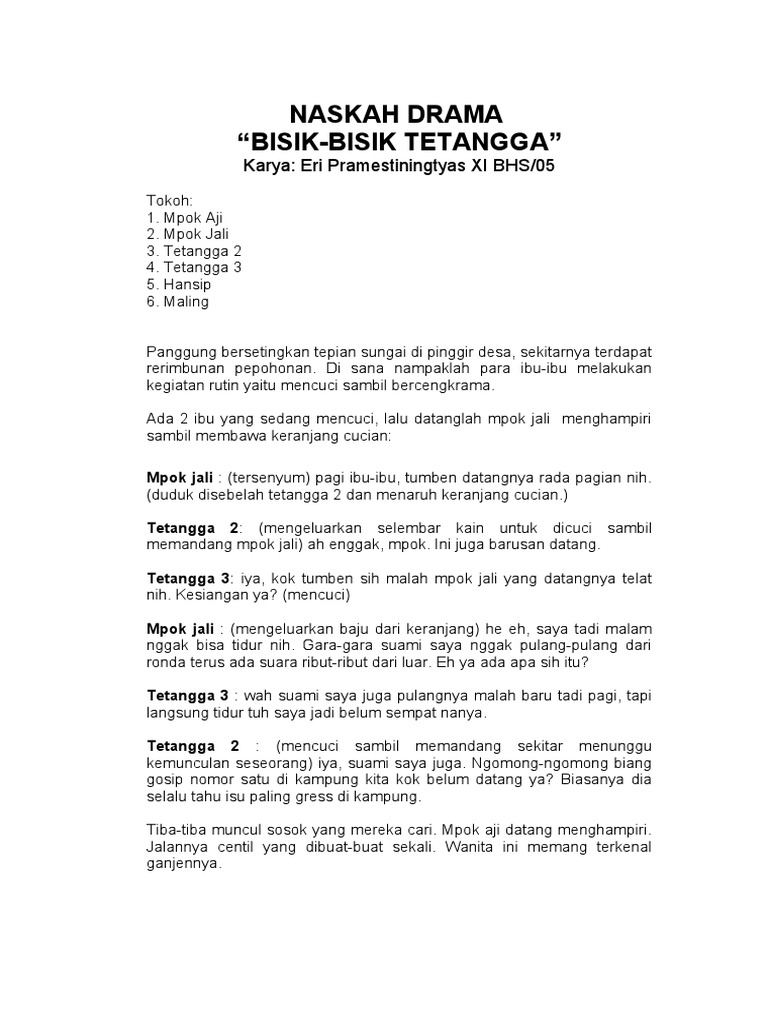 Bisik Bisik Tetangga | PDF | Seni & Disiplin Bahasa