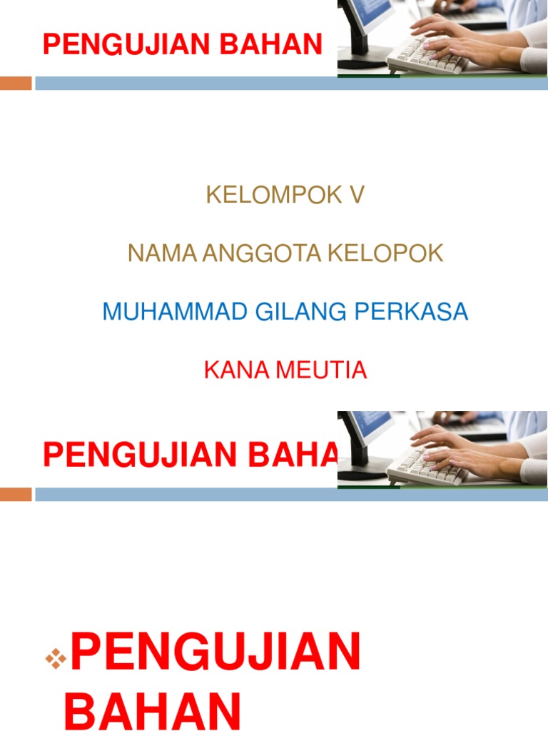 Power Point Pengujian Bahan | PDF | Teknologi & Rekayasa