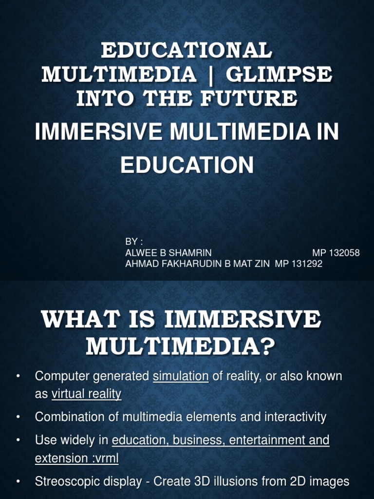 What Is Immersive Multimedia | PDF