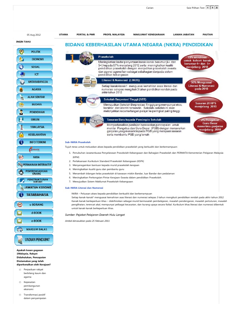 NKRA Pendidikan | PDF