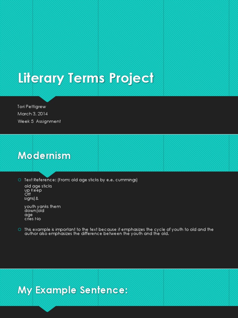 Literary Terms Project | PDF | Poetry