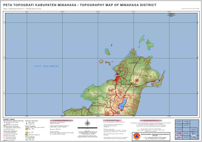 Peta Topografi Kabupaten Minahasa | PDF