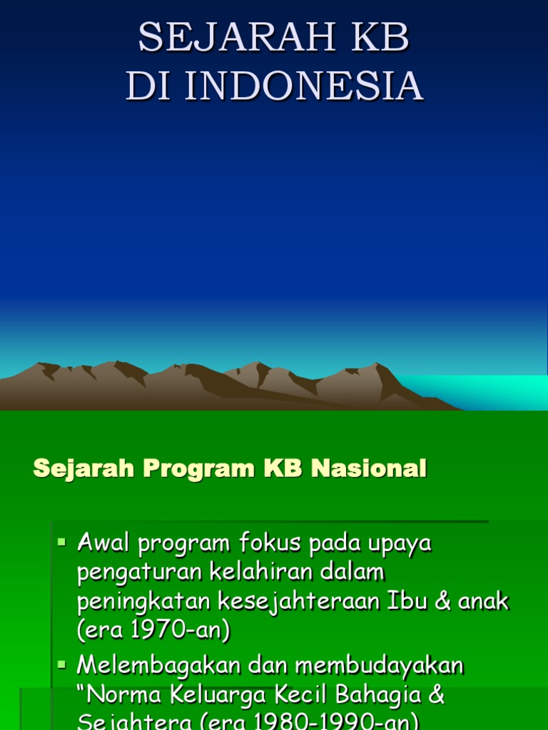 Sejarah KB Di Indonesia | PDF