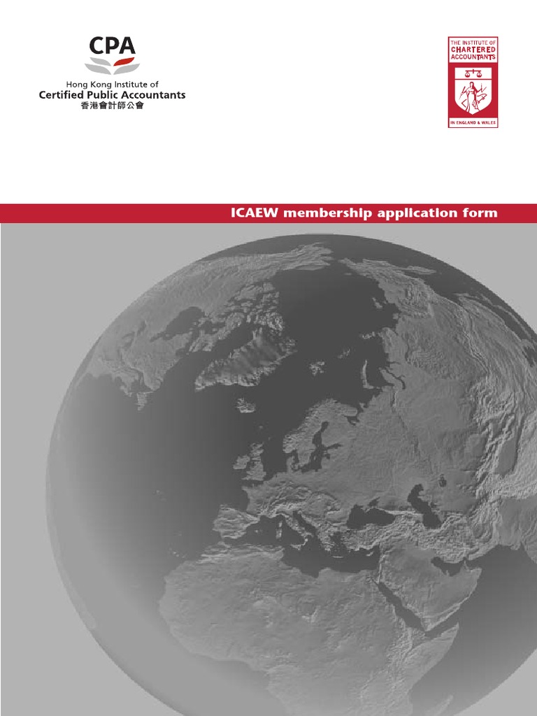 ICAEW Membership Application Form | PDF | International Financial ...