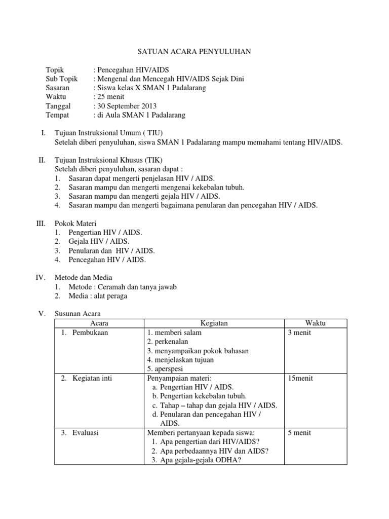 Contoh Sap Penyuluhan Kesehatan Dalchaebi