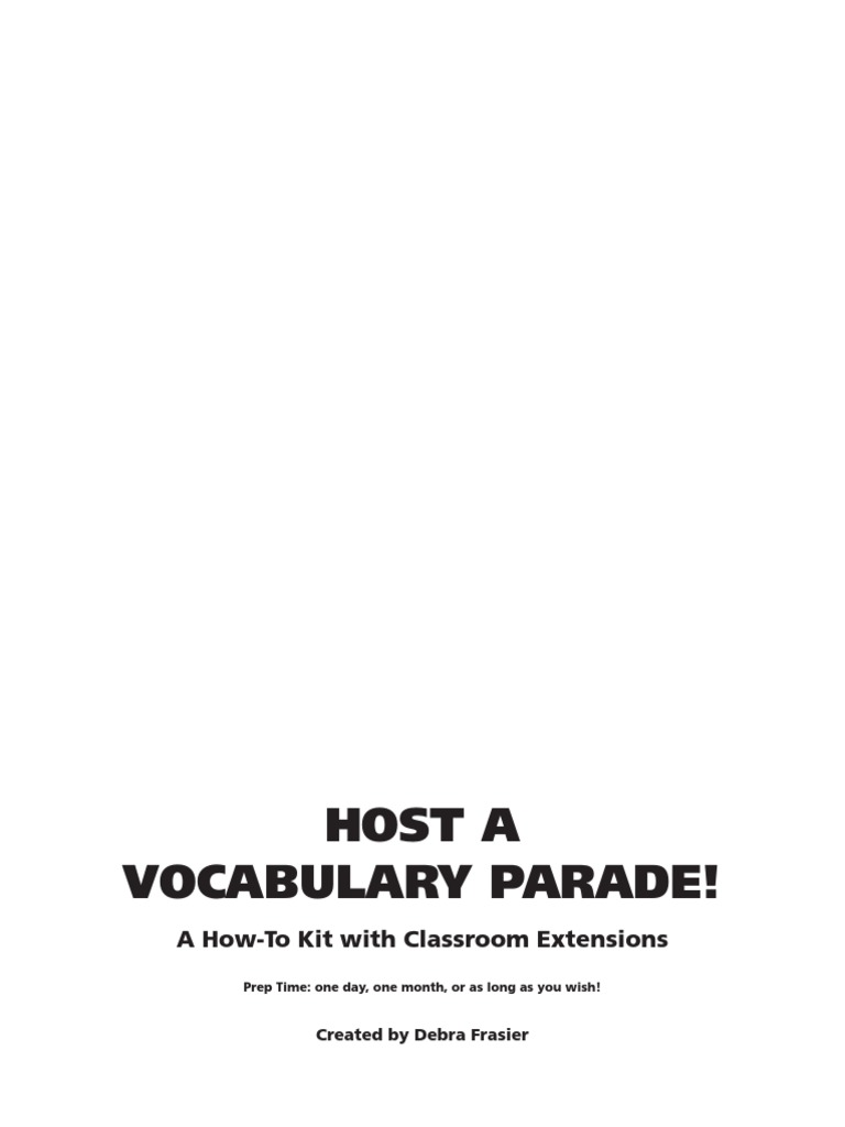 Miss Alaineus Parade Activity Kit | PDF | Books | Vocabulary