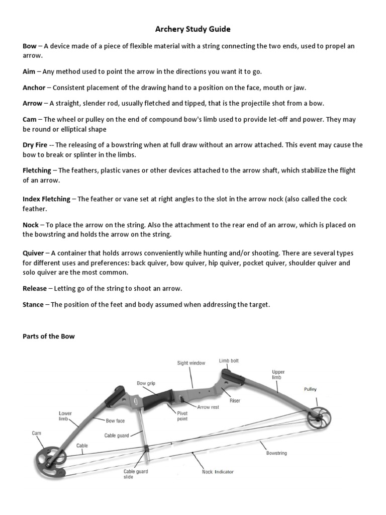 Archery Study Guide 2 | PDF | Bow And Arrow | Arrow