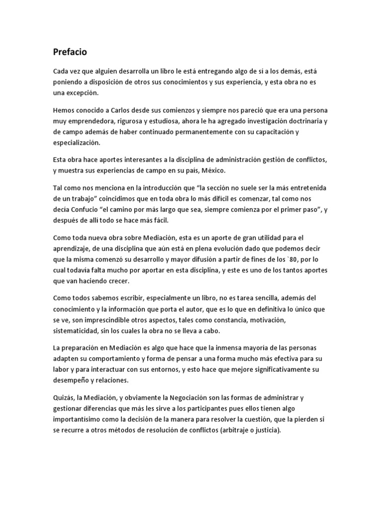 Prefacio Libro | PDF