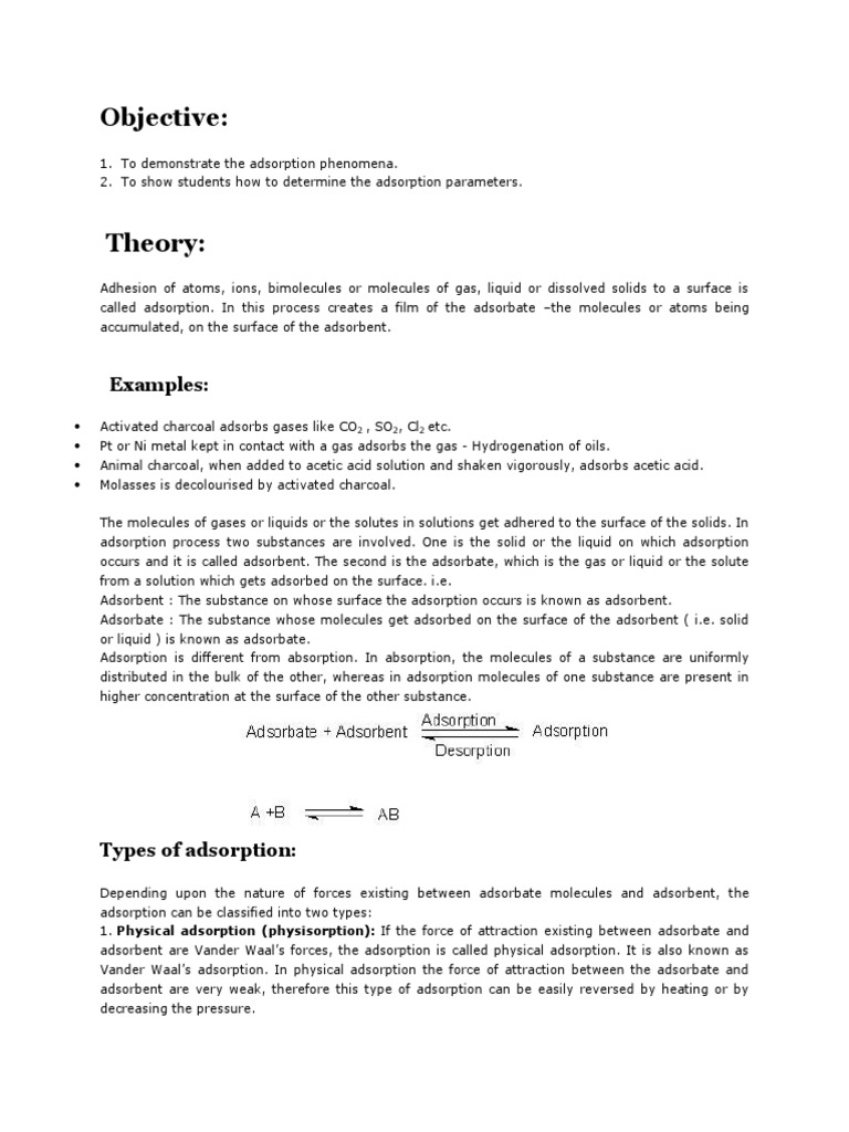 Adsorption Isotherm | PDF | Adsorption | Phases Of Matter