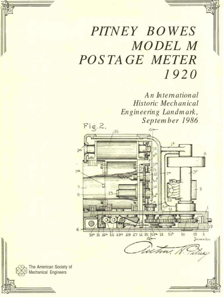 Pitney Bowes Model M Postage Meter 1920: An International Historic ...