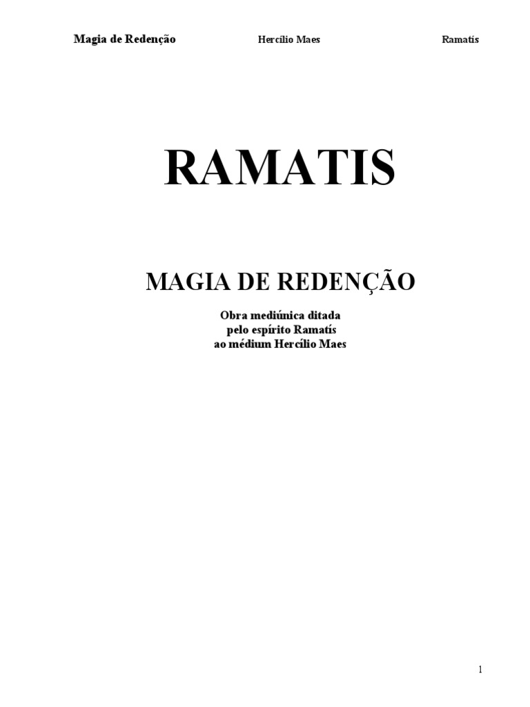 Ramatis Magia de Redencao | Download grátis PDF | Religião e crença