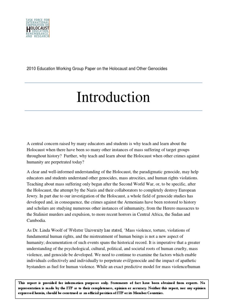 EWG Holocaust and Other Genocides | PDF | Genocides | International ...