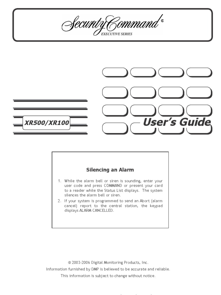 DMP User Guide DMP Xr500 | PDF | Security Alarm | Security