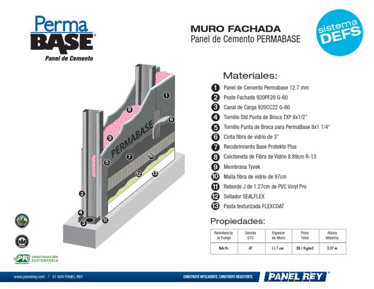 Muro de Fachada con Permabase: Guía Técnica | PDF