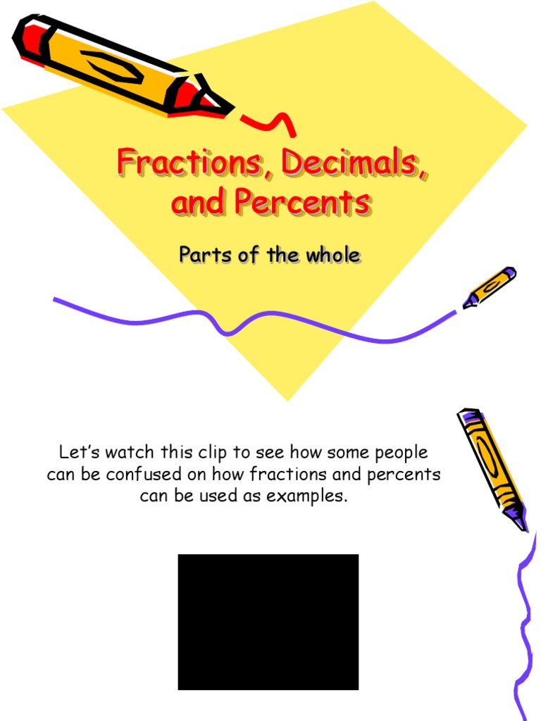 Fractions Decimals and Percents | PDF | Fraction (Mathematics) | Interest