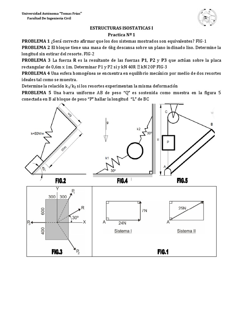 Estructuras Isostaticas I | PDF | Física | Ingeniería mecánica