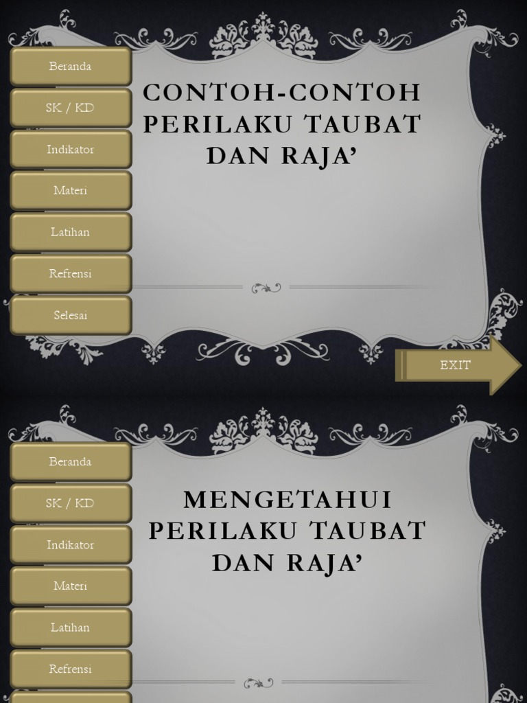 Contoh-Contoh Perilaku Taubat Dan Raja' | PDF