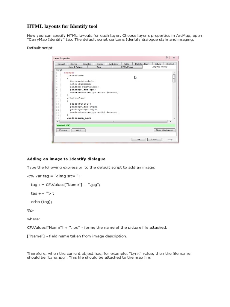HTML Layouts For Identify Tool | PDF | Html | Text File