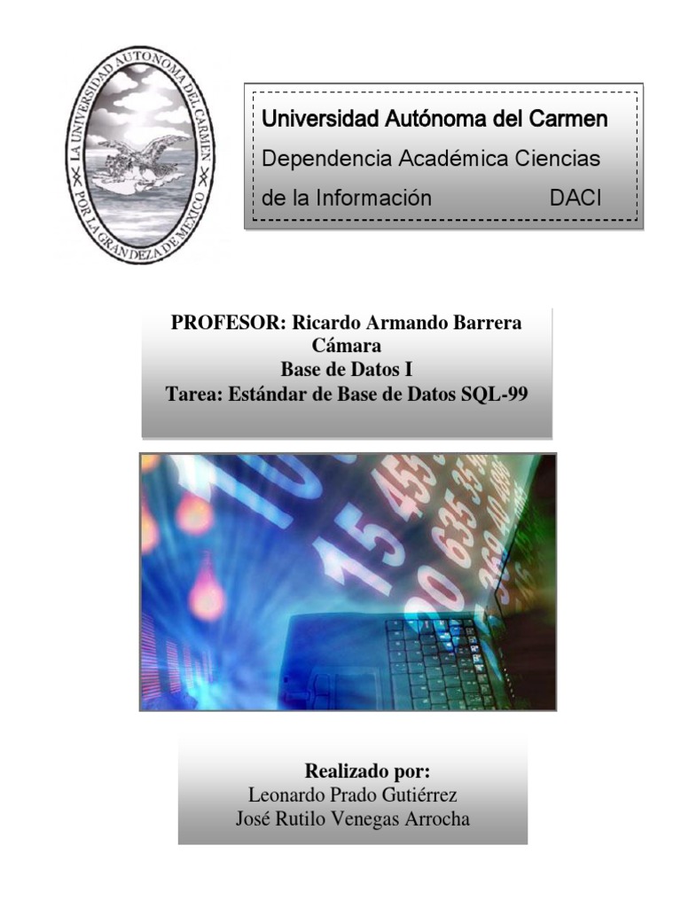 SQL99 | PDF | SQL | Base de datos relacional