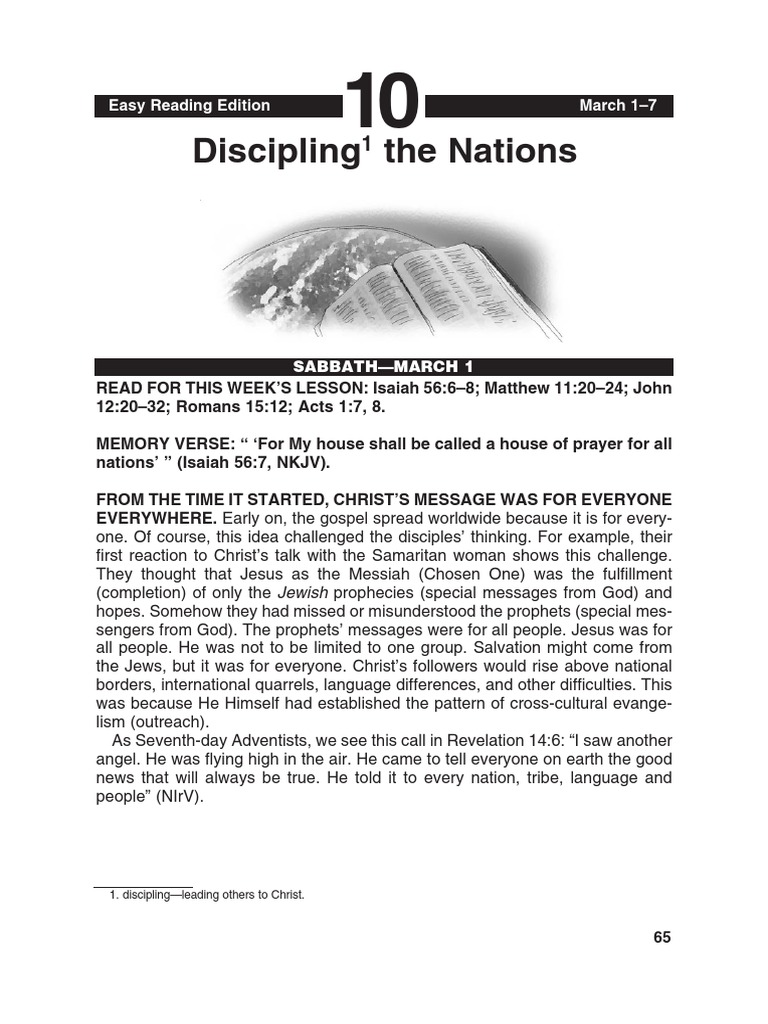 Discipling The Nations: Easy Reading Edition March 1-7 | PDF | Gentile ...