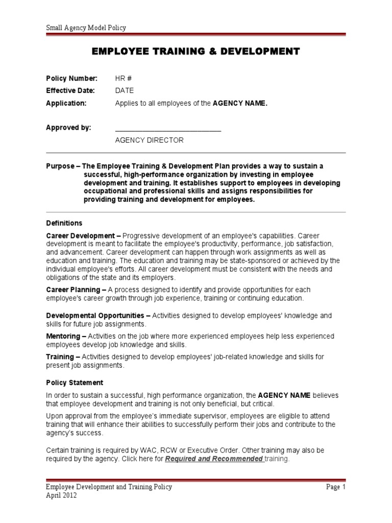 Employee Training Development | PDF | Business