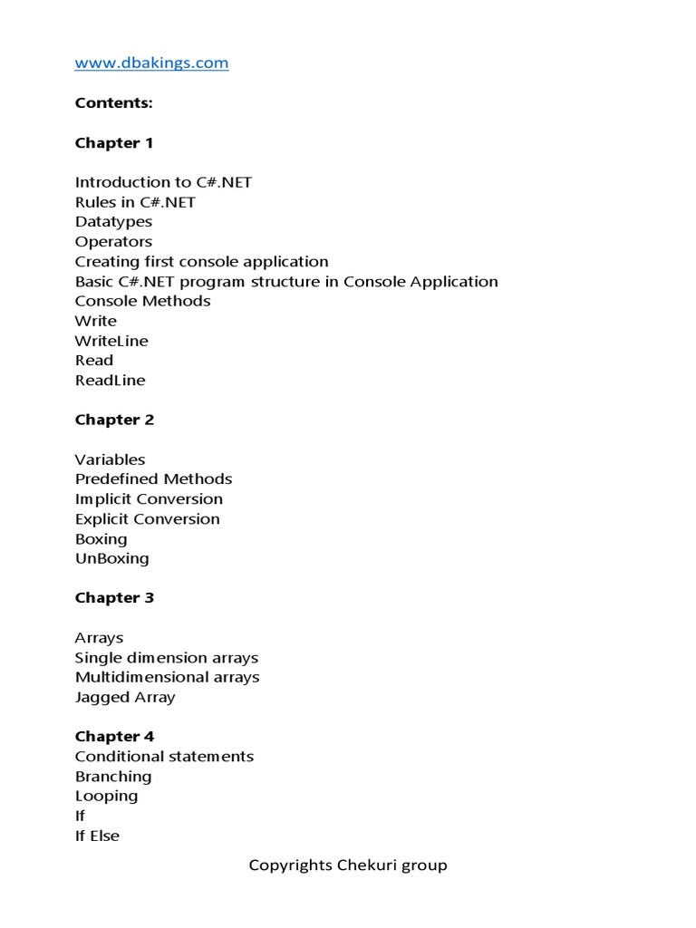 Sudhir C Sharp Book Method Computer Programming C Sharp Programming Language