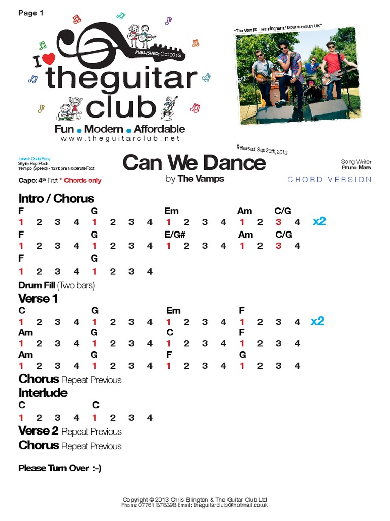 We Can Dance - The Vamps (Chords) | PDF | Song Structure | Elements Of ...