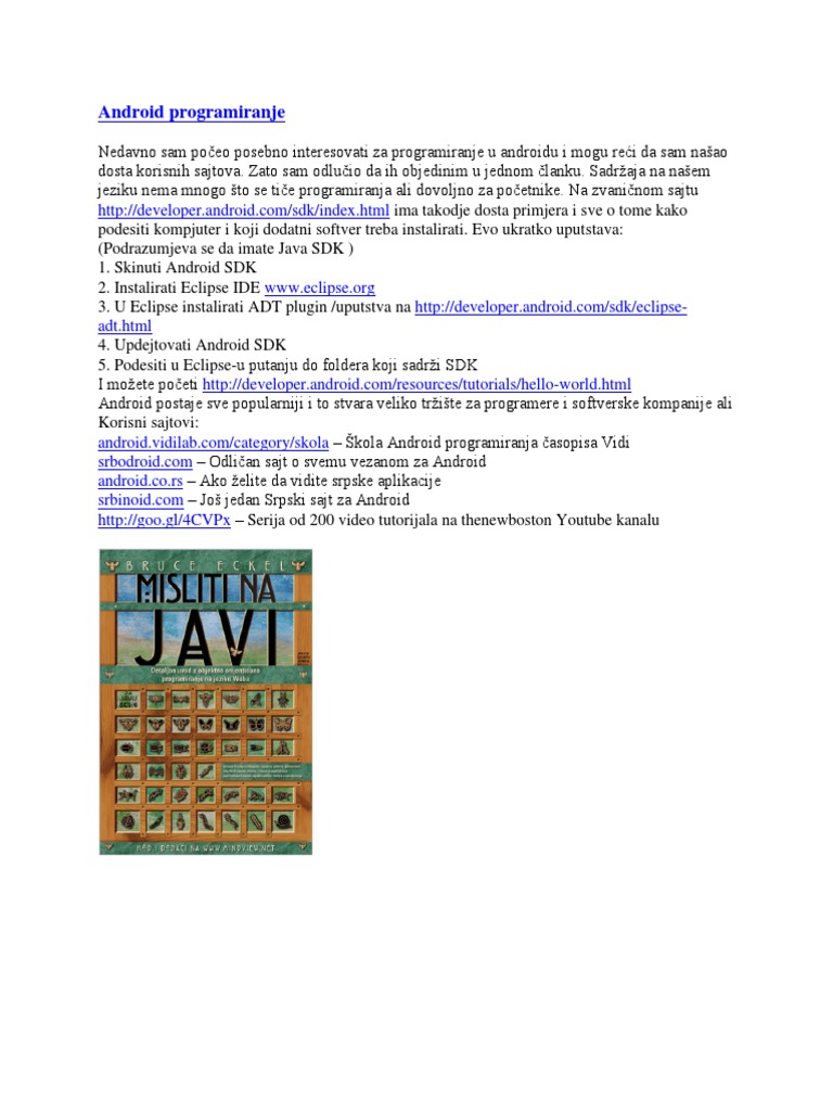 Android Programiranje 1111 | PDF