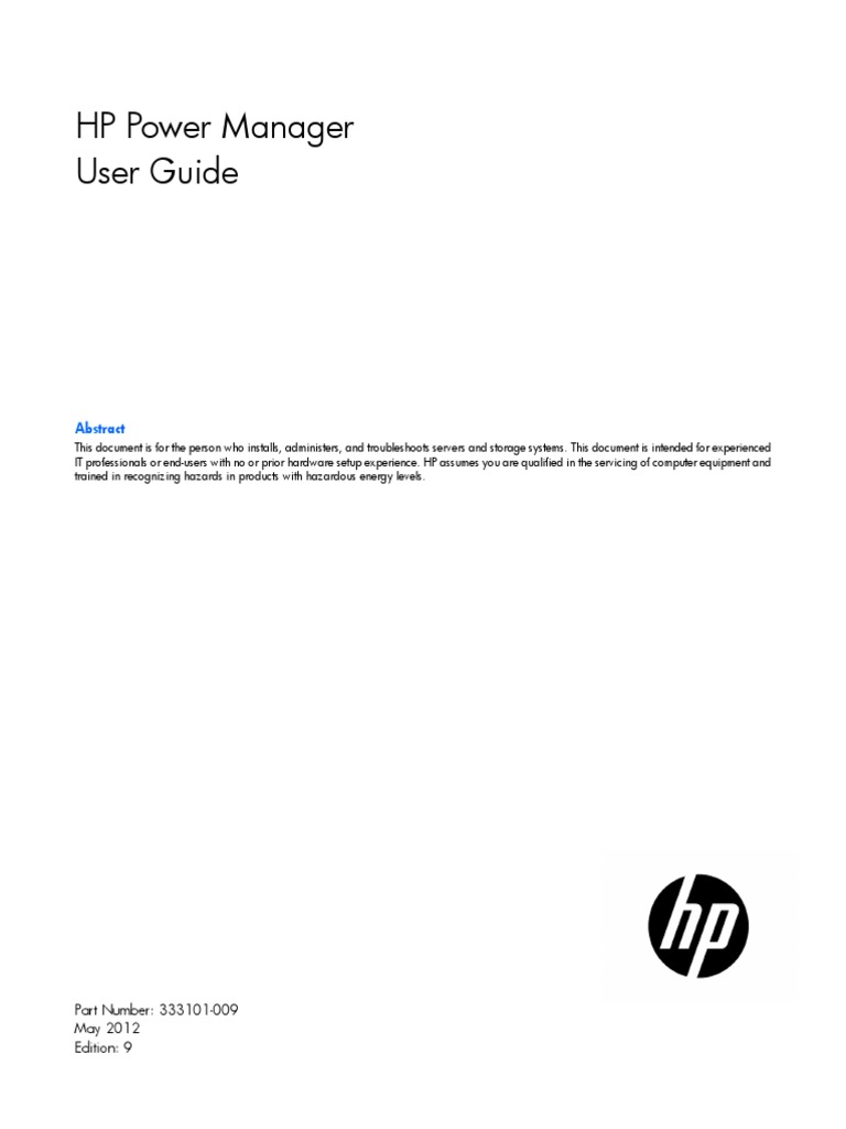 HP Power Manager | Operating System | Installation (Computer Programs ...