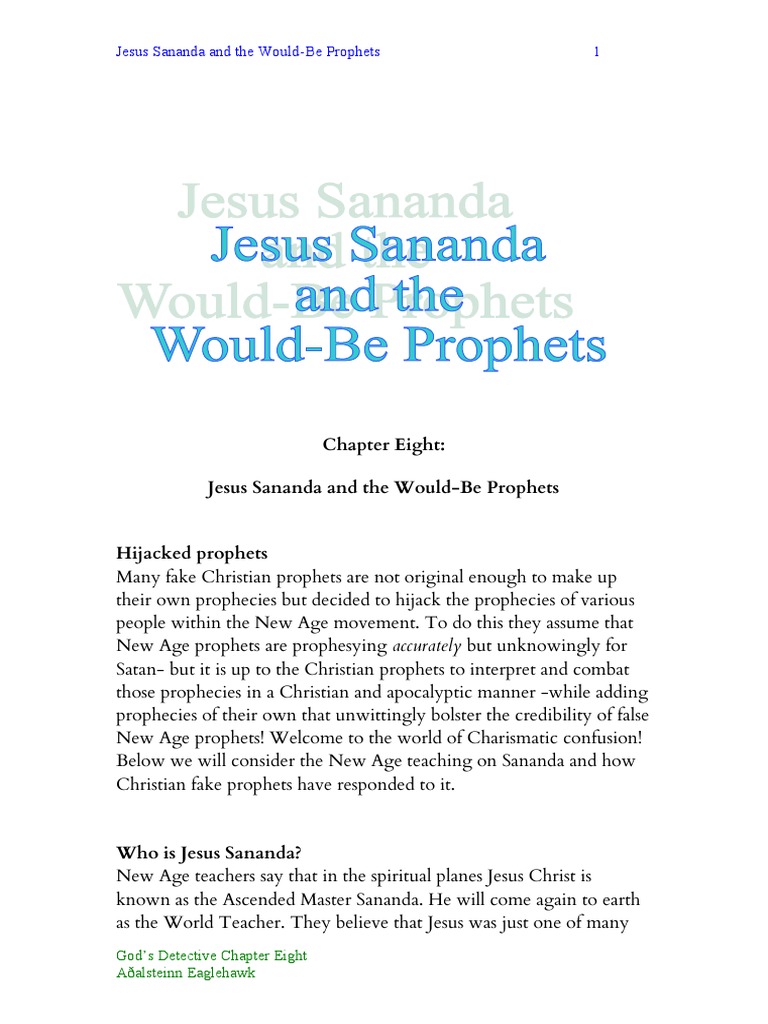 Jesus Sananda | PDF | Prophet | Ascended Master
