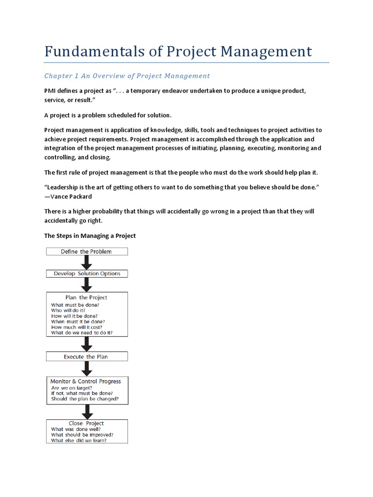 Fundametals of Project Management | PDF | Project Management | Leadership