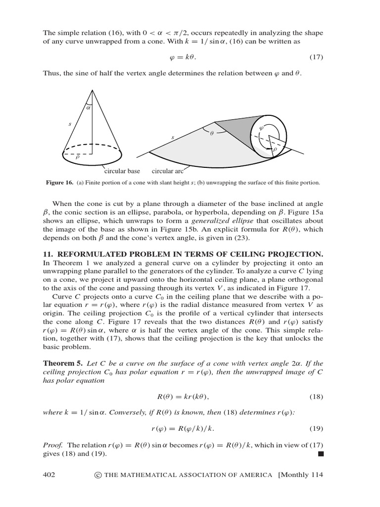 Cone Curve Unwrapping Analysis | PDF | Teaching Methods & Materials ...