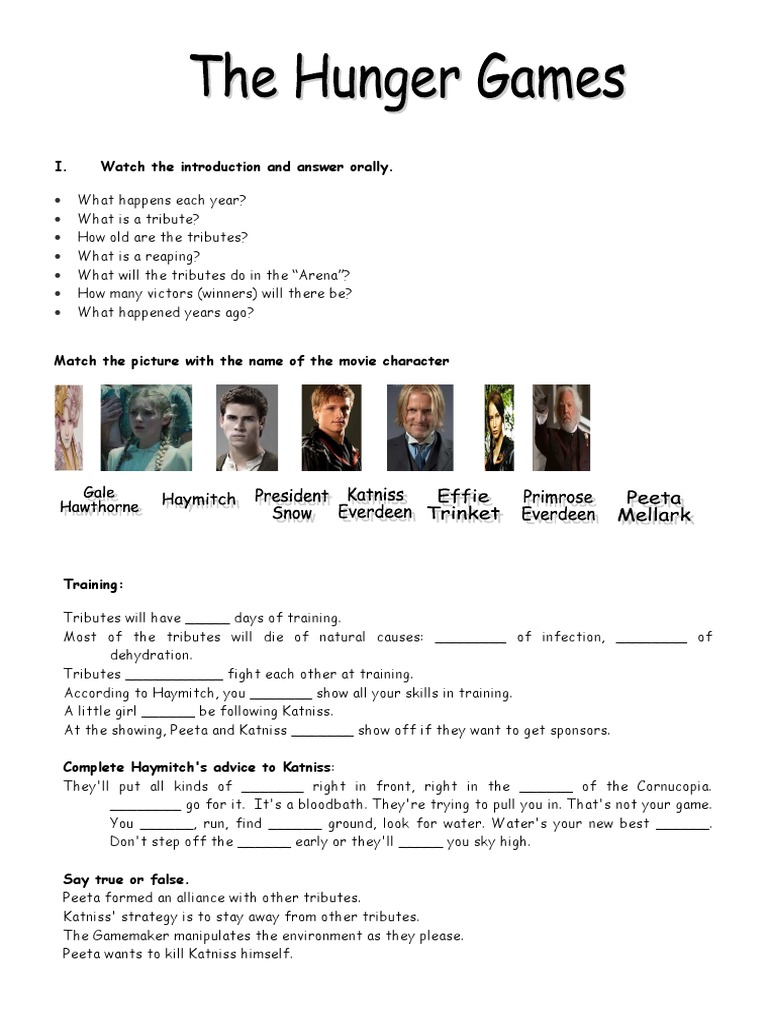 Hunger Games Tribute Training Overview | PDF | Leisure