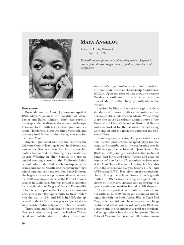 Maya | Maya Angelou | Works