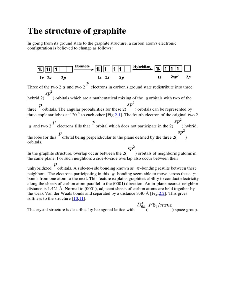 The Structure of Graphite | Download Free PDF | Carbon | Chemical Bond