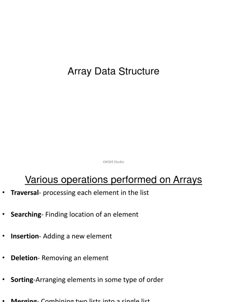 Array Data Structure Lect 3 Pdf Array Data Structure Computer Science