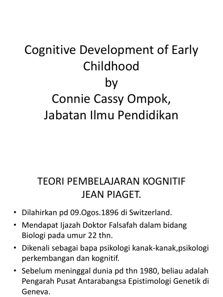 Children Cognitive Development | PDF | Early Childhood Education ...