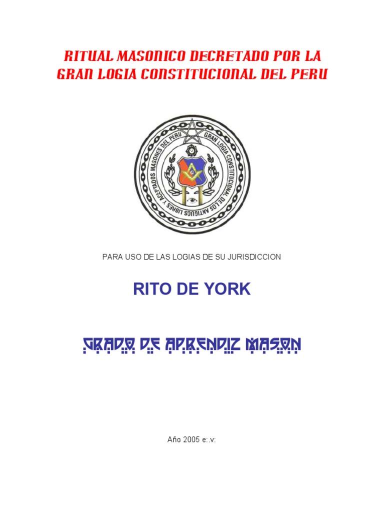 Ritual 1er Grado Rito York | PDF | Masonería | Justicia