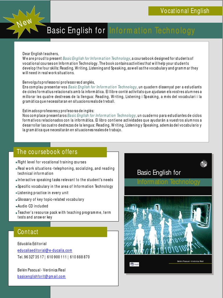 Basic English for IT Coursebook | PDF | Image Scanner | Digital Technology