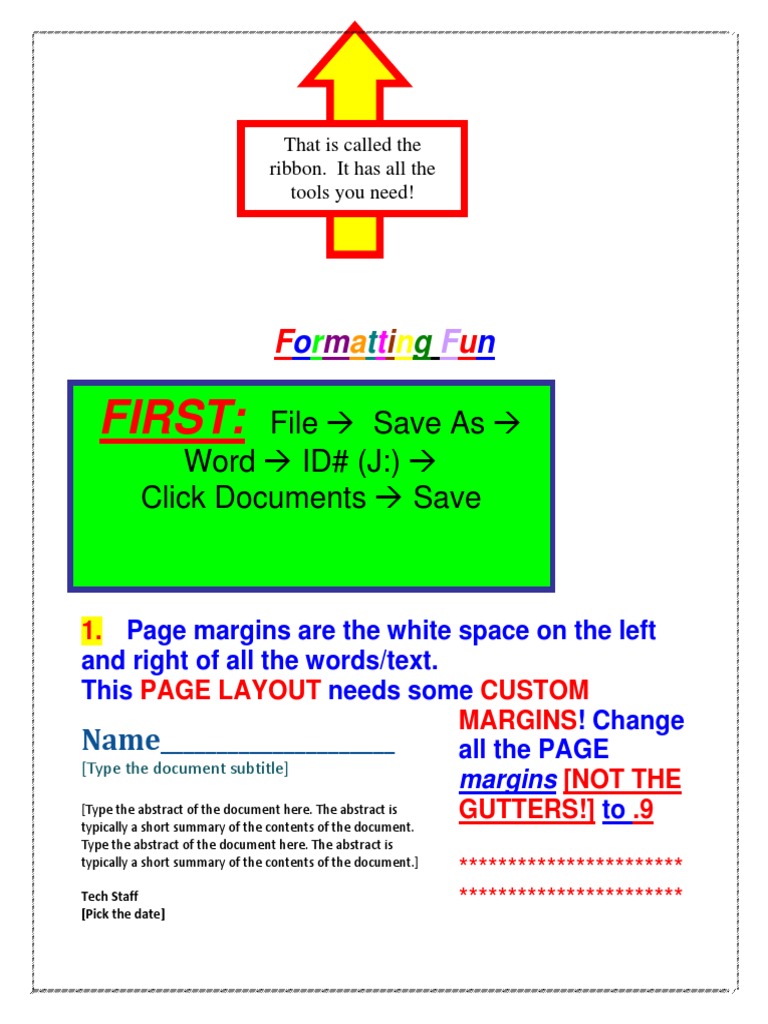 Formatting Fun: Word Document Guide | PDF | Document | Writing