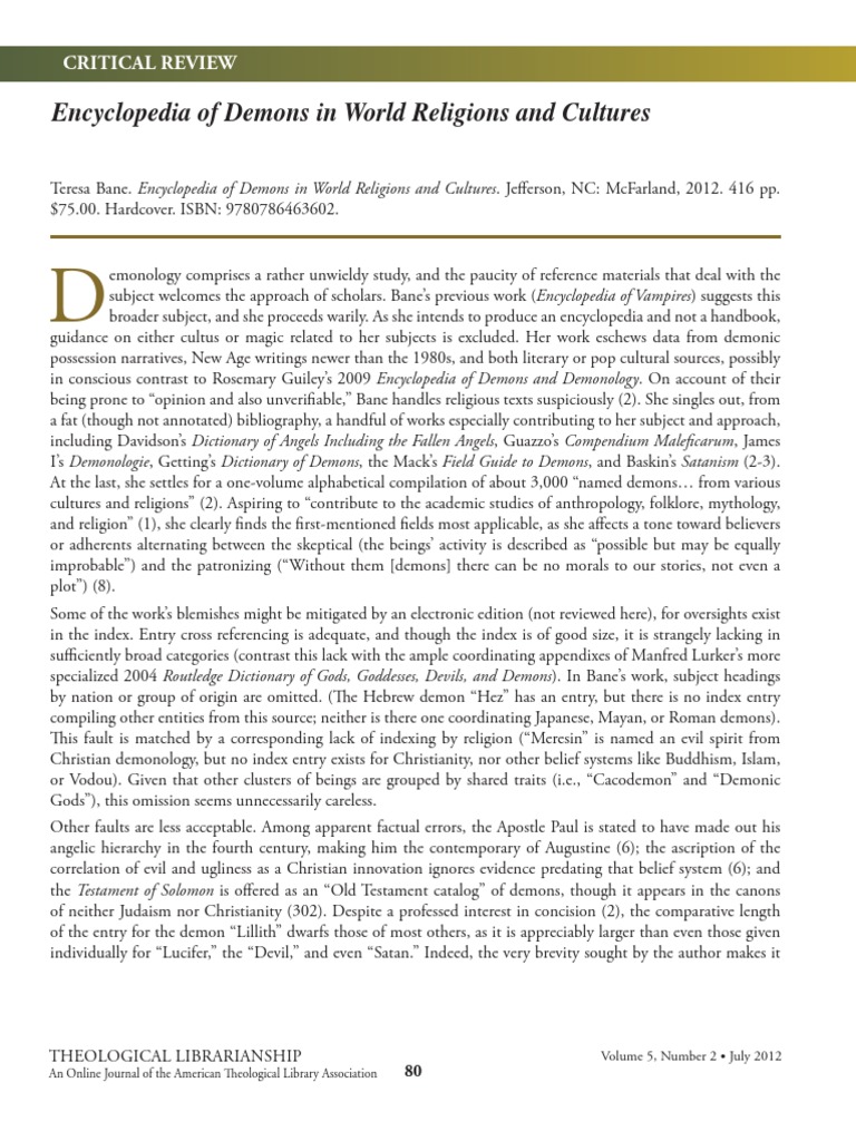 Encyclopedia of Demons | PDF | Demonology | Demons